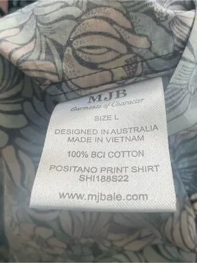 MJ Bale | Shirts | Mj Bale Positano Print Mens Long Sleeve Floral ...